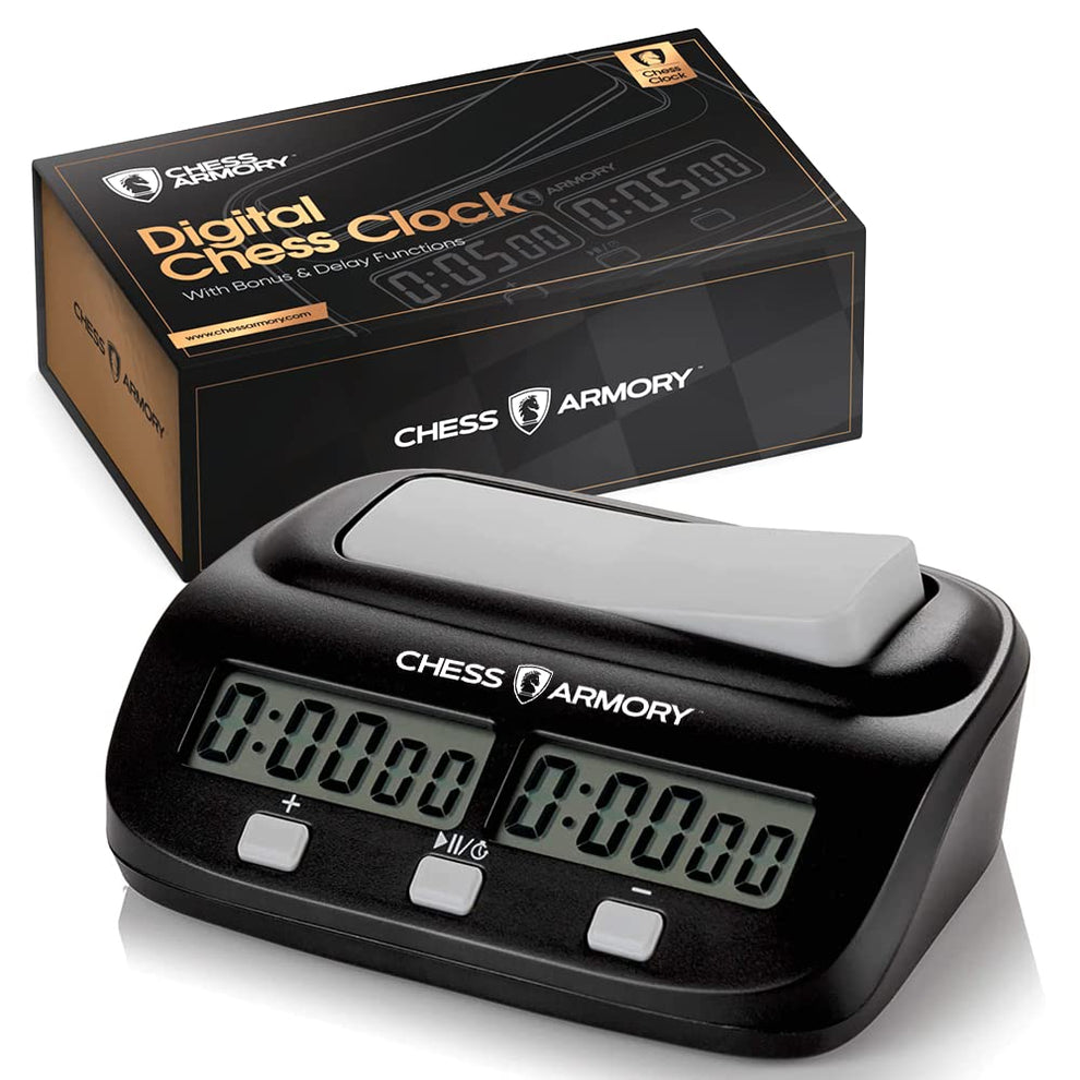 Chess Armory Digital Chess Clock - Portable Timer with Tournament and ...